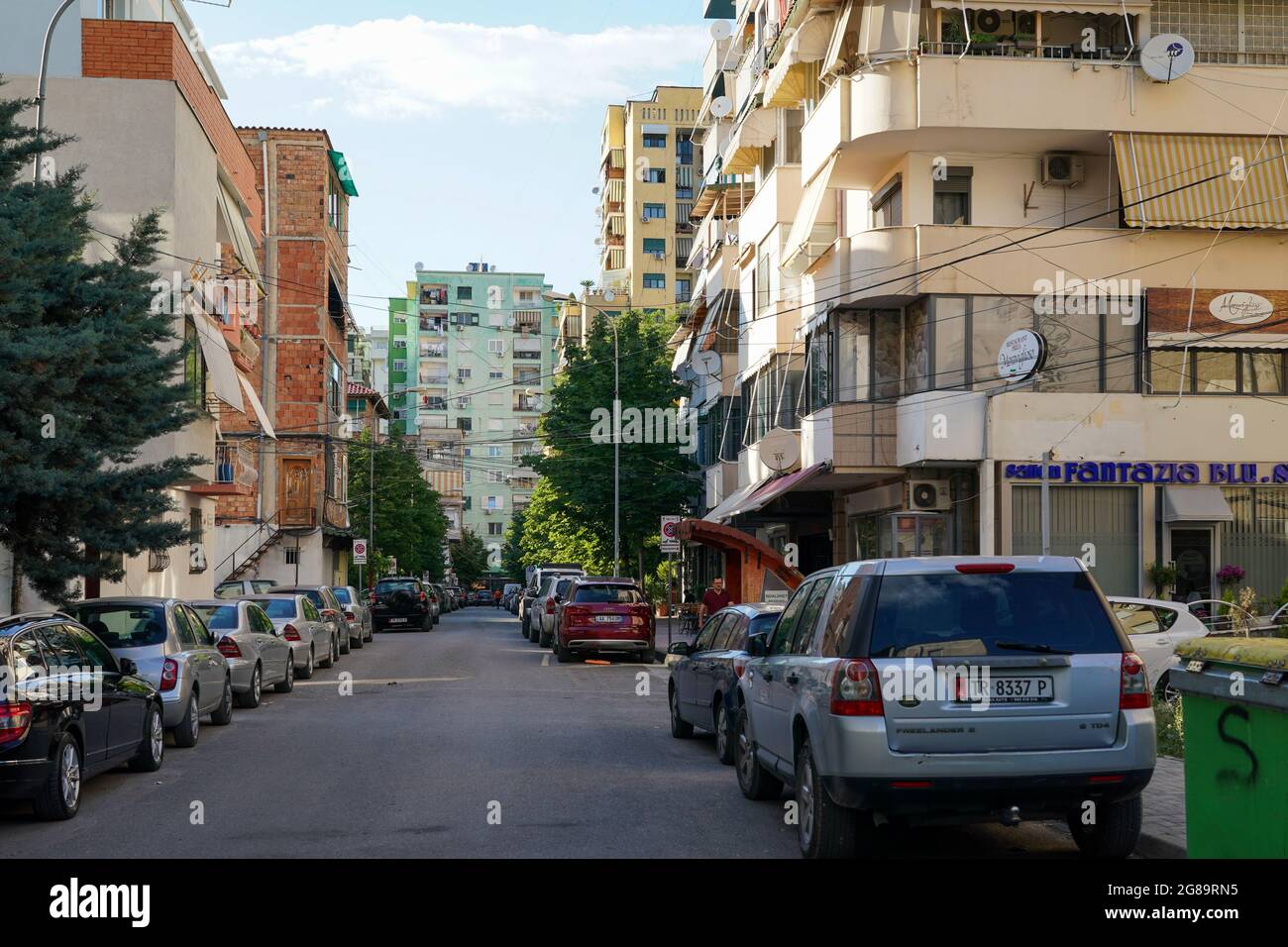 Tirana, Albania. 14th June, 2021. Residential houses in the residential ...