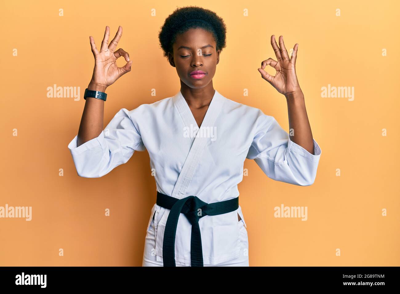 Woman kimono meditating hi-res stock photography and images - Alamy