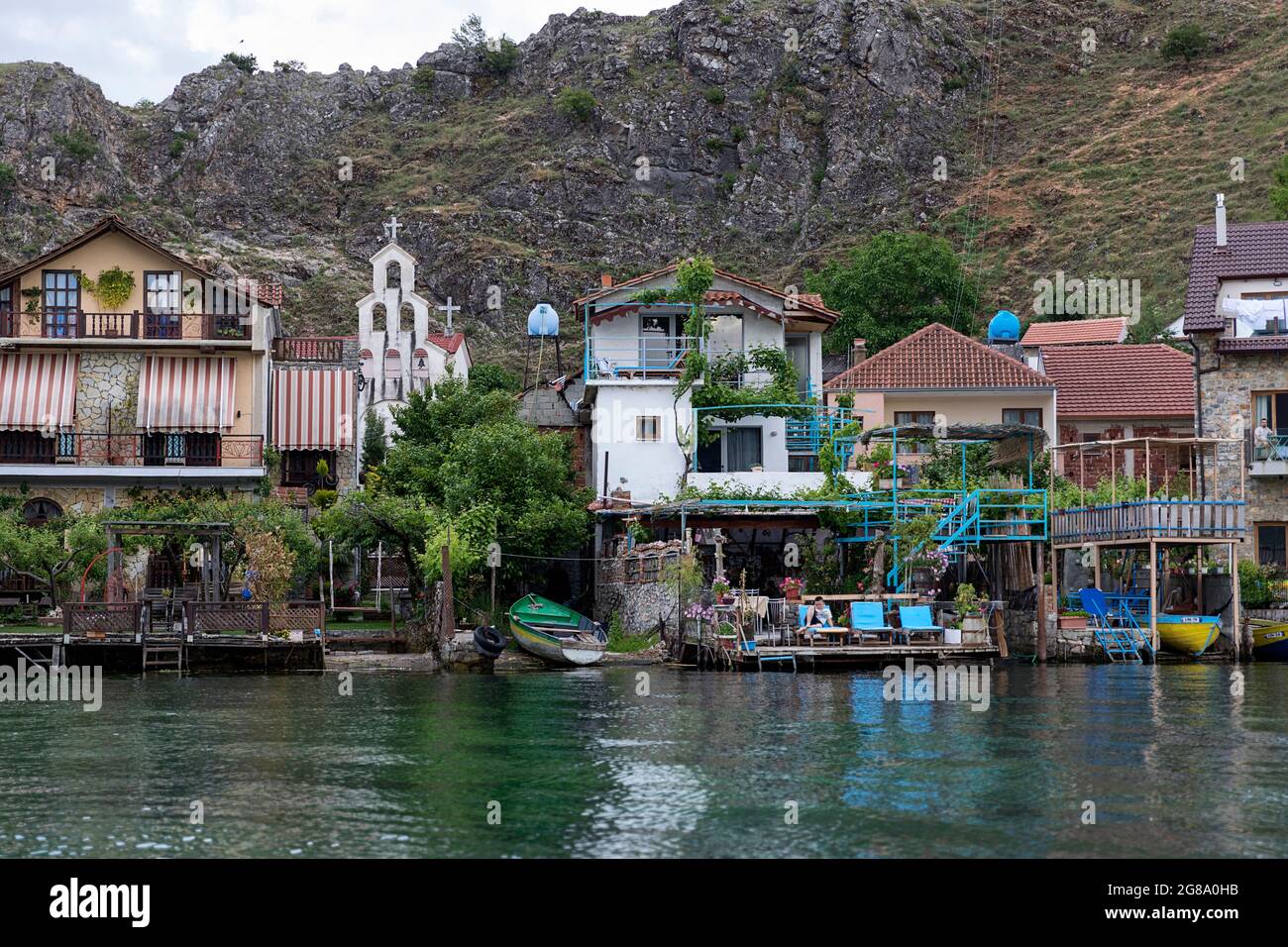 Traditional picturesque small fishing village of Lin on the shore of ...