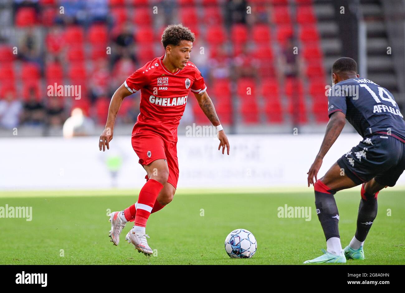 Antwerp's Manuel Benson pictured in action during a friendly soccer ...