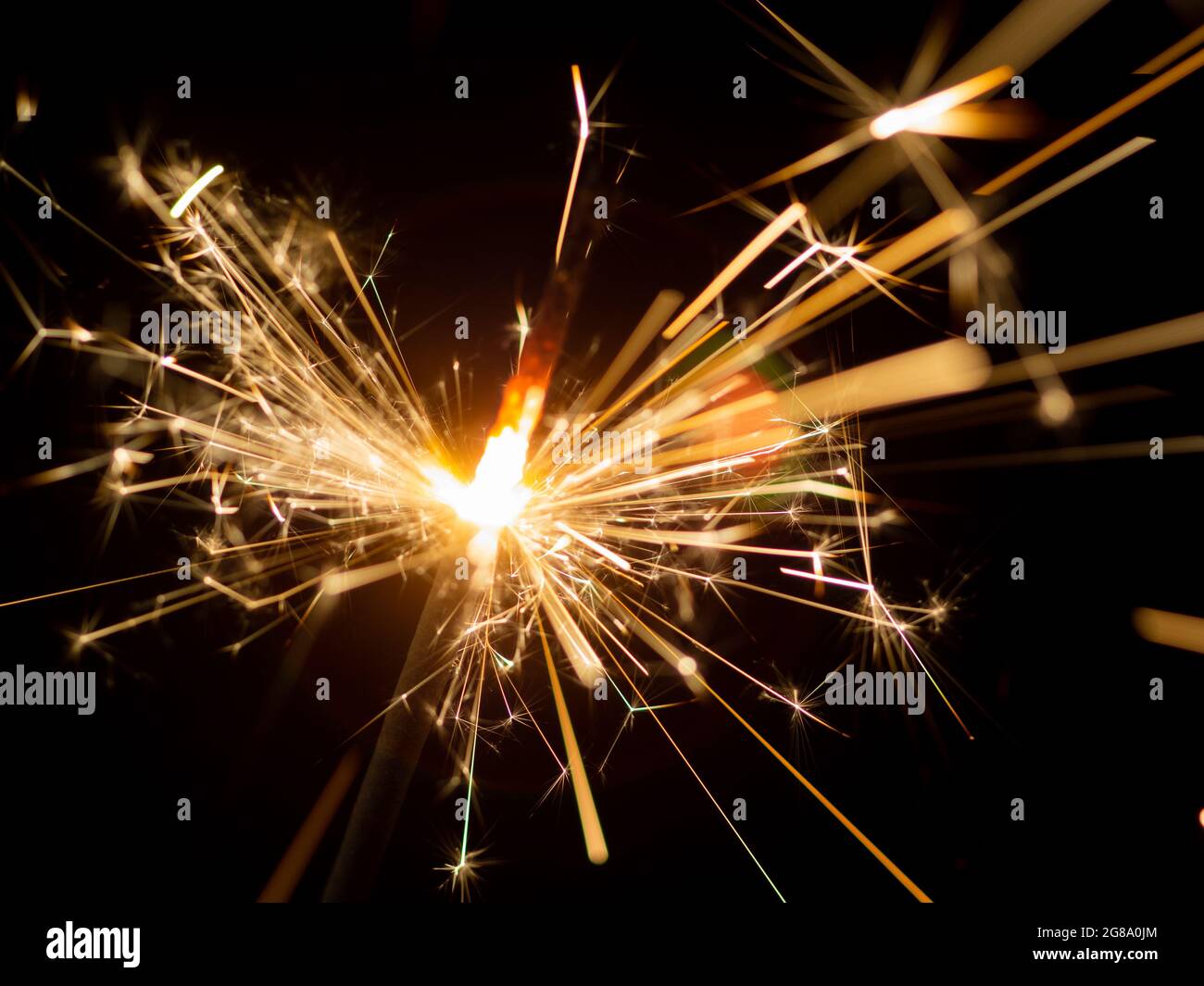 Fire sparkler on black hi-res stock photography and images - Alamy