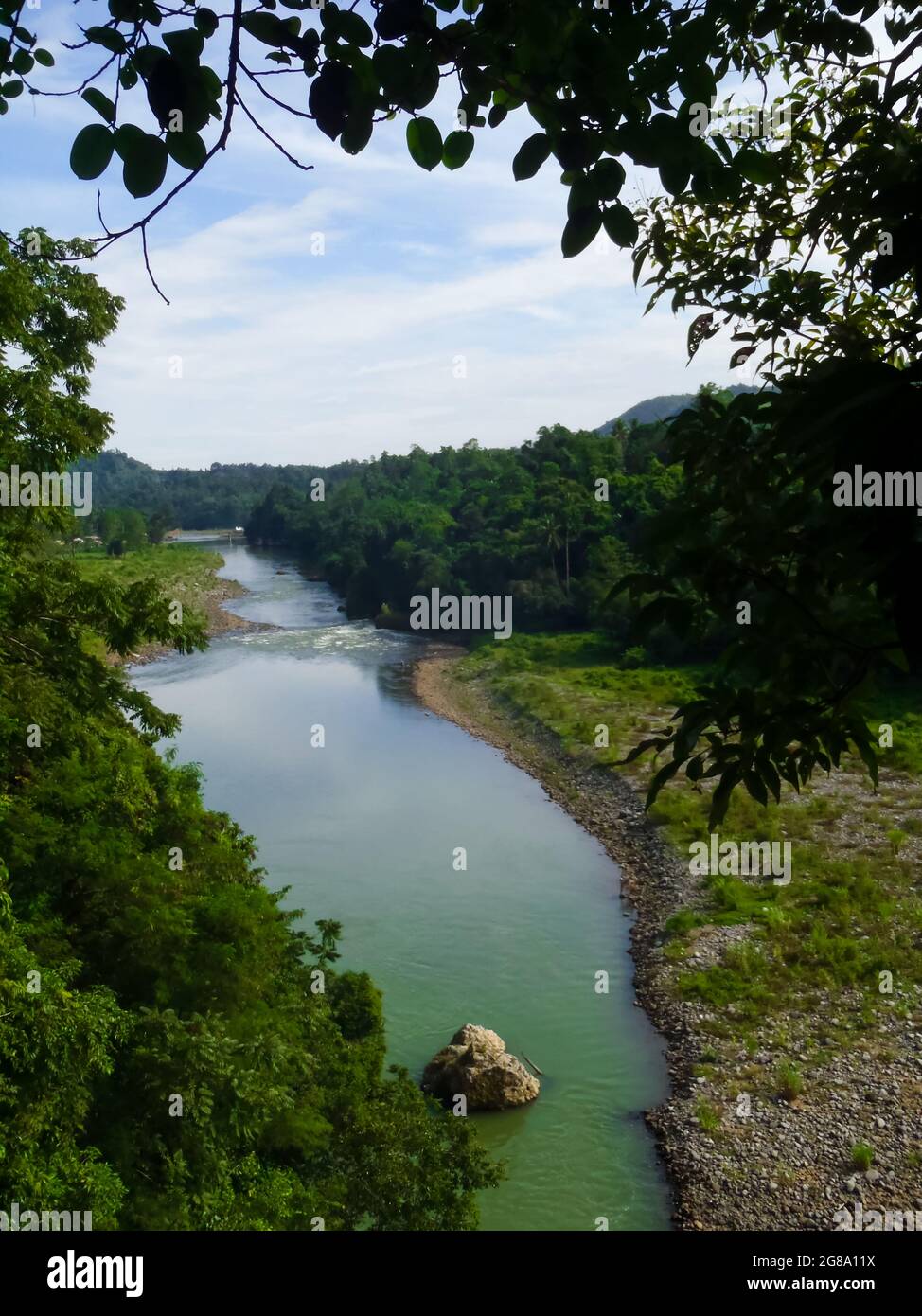 High angle view of a River stream Stock Photo - Alamy