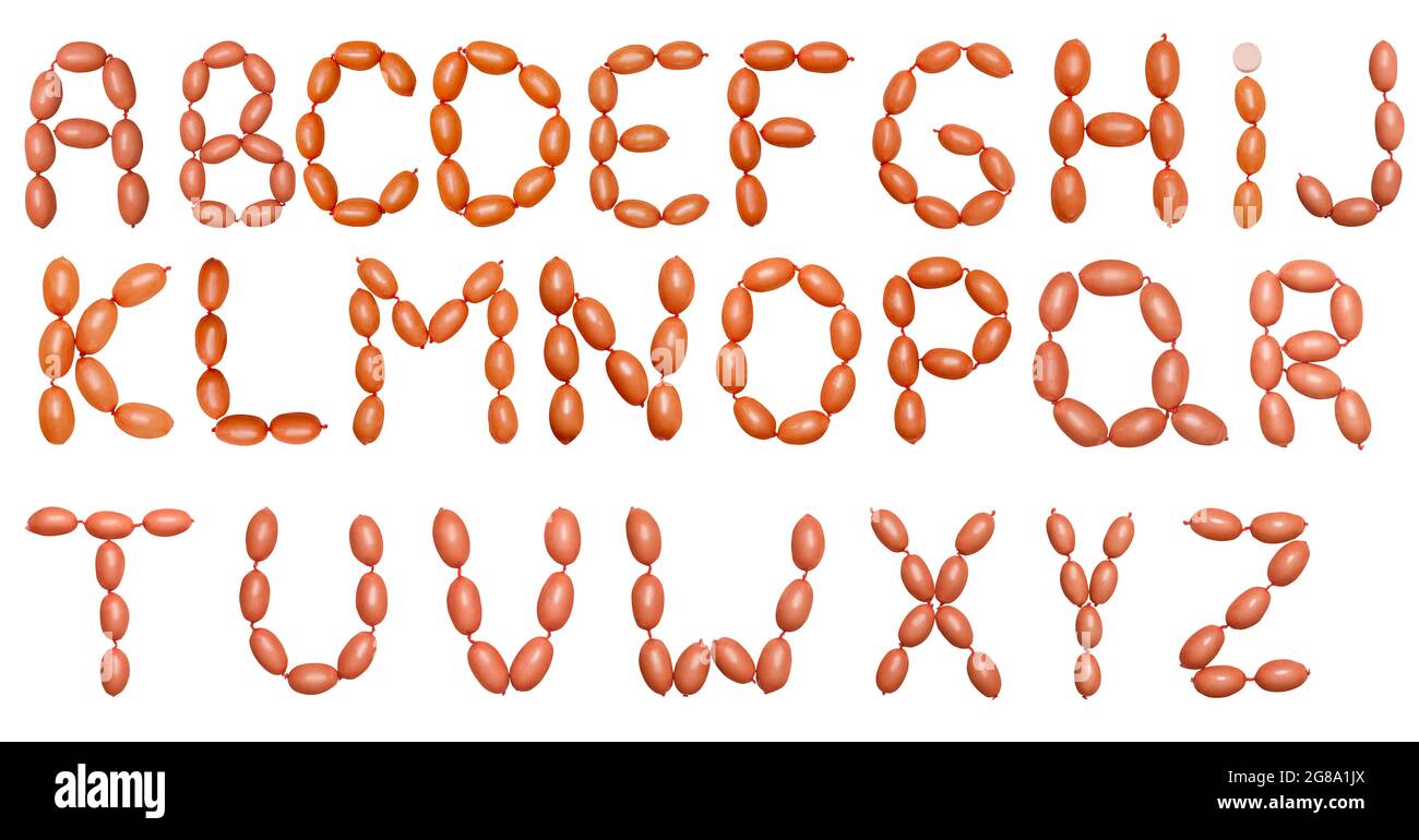 Sausage Link Cartoon Alphabet