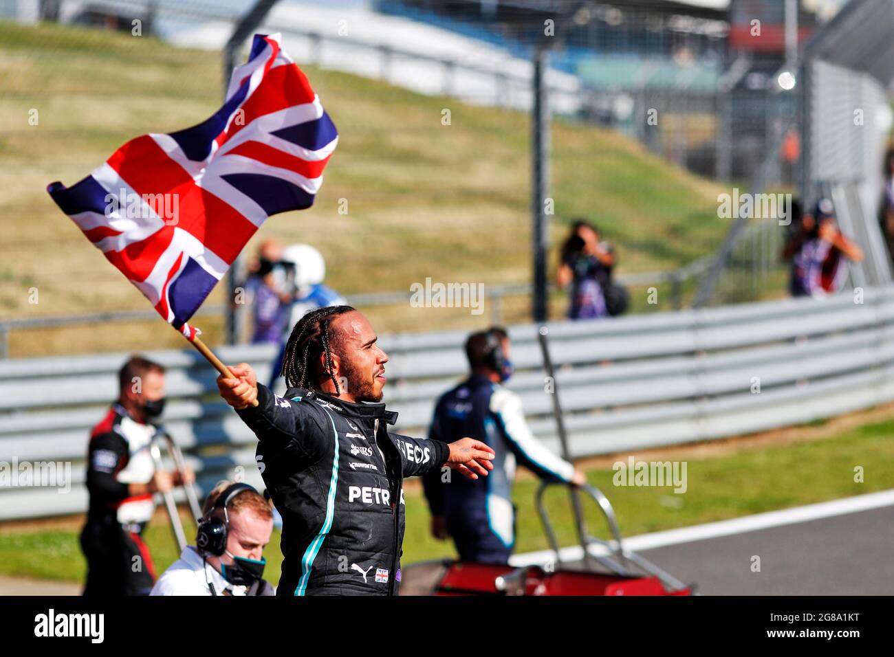 Silverstone, UK. 18th July, 2021. Race winner Lewis Hamilton (GBR ...
