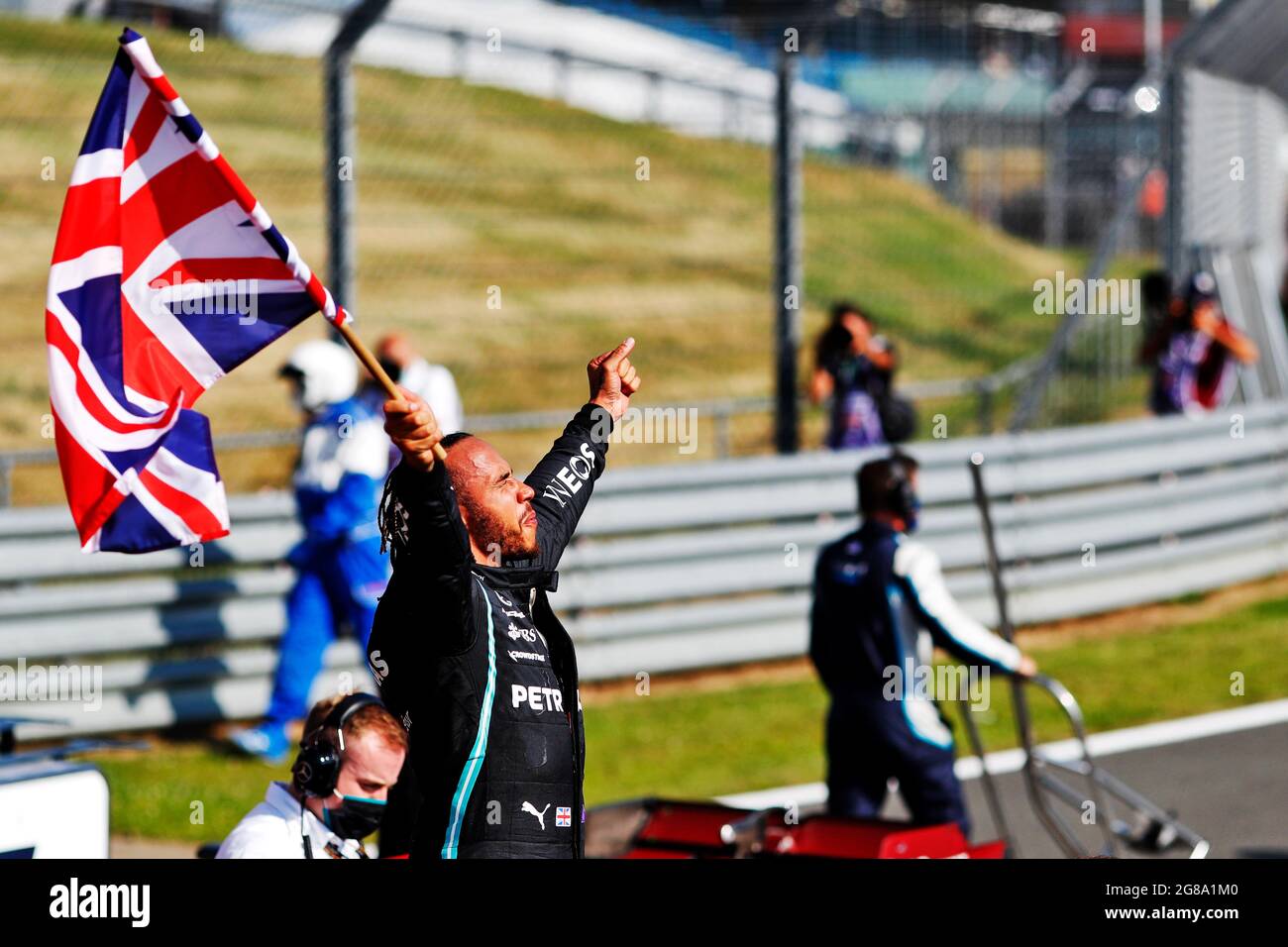 Silverstone, UK. 18th July, 2021. Race winner Lewis Hamilton (GBR ...