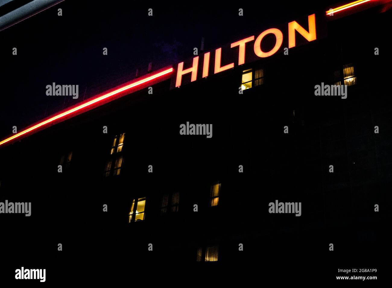 Red Hilton Hotel Logo