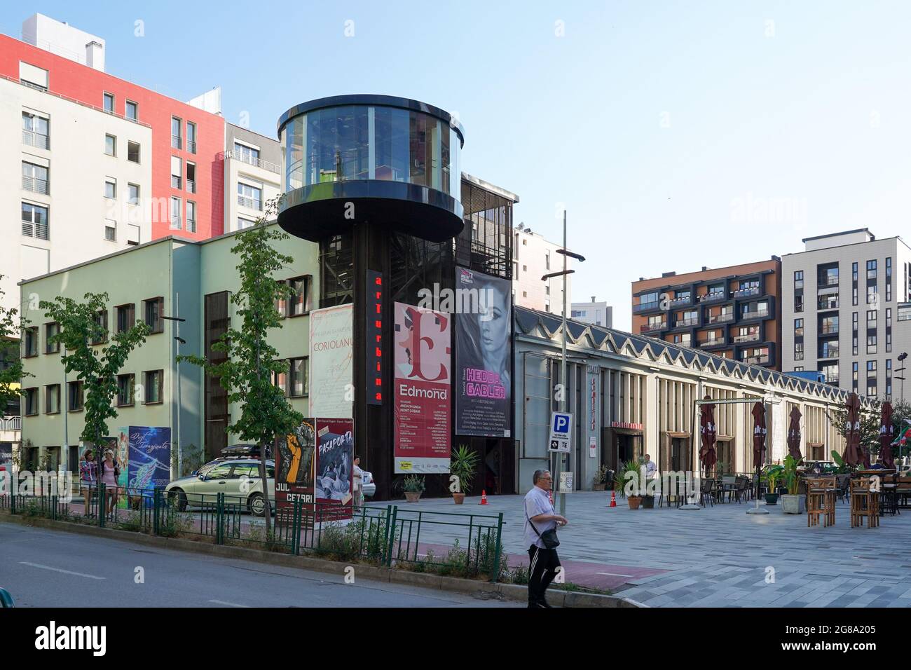 Tirana, Albania. 14th June, 2021. The "ArTurbina" theatre in the ...