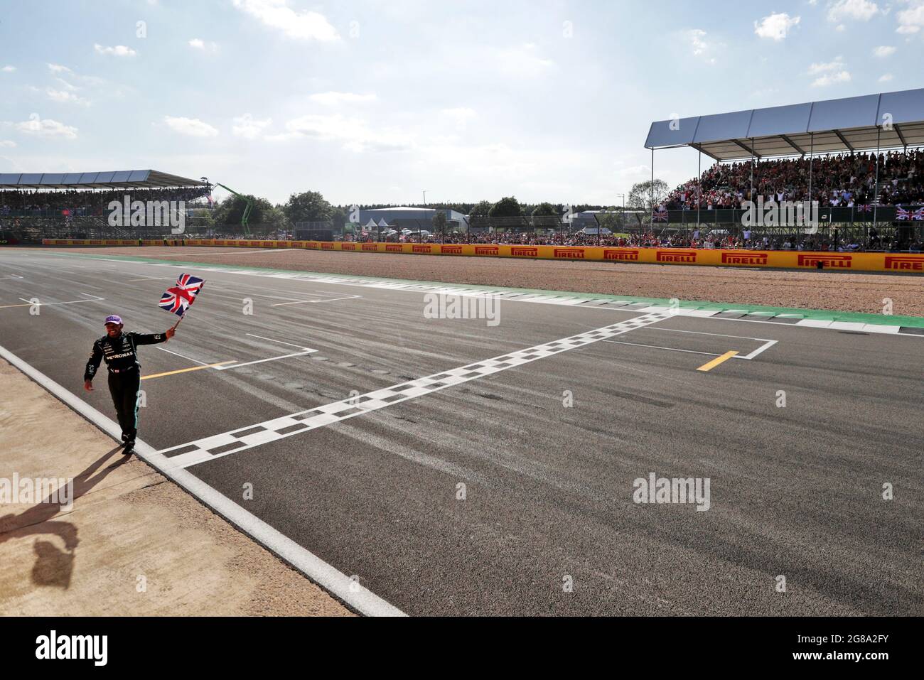 Silverstone, UK. 18th July, 2021. Race winner Lewis Hamilton (GBR ...