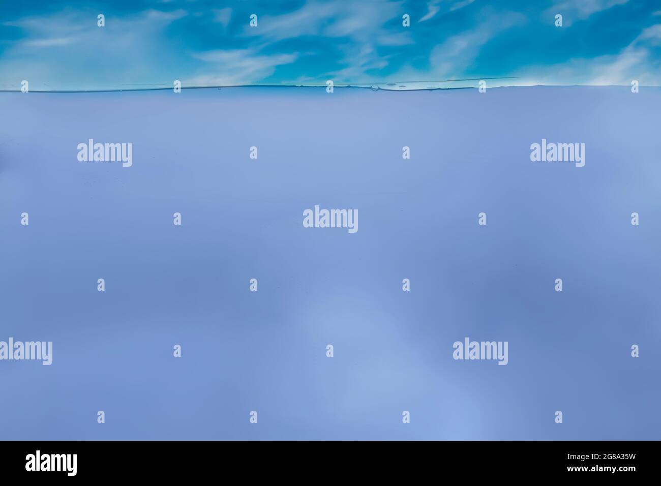 the ocean or sea water waterline, sea and underwater view, abstract ...