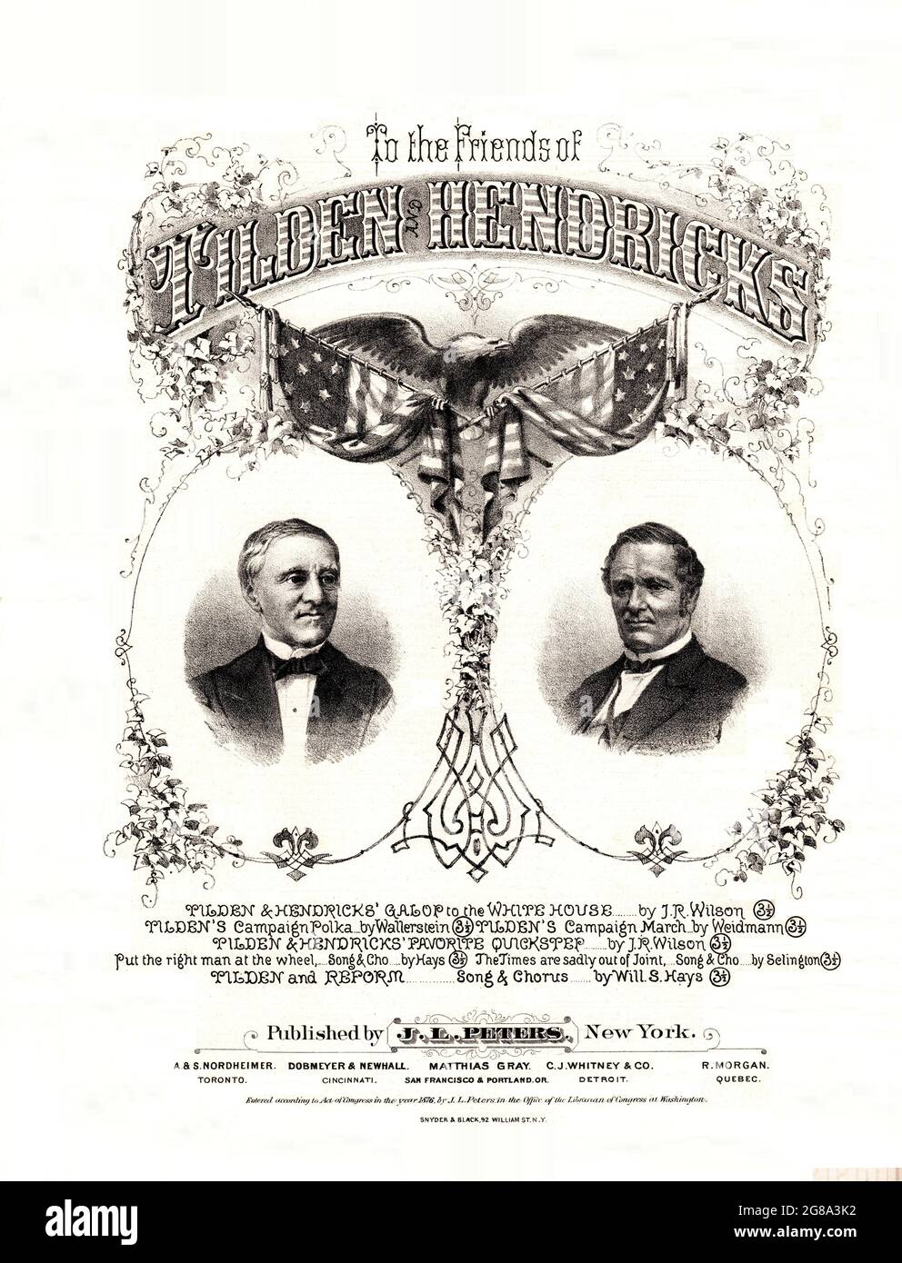 Put the Right Man at the Wheel, 1876 presidential election sheet music ...