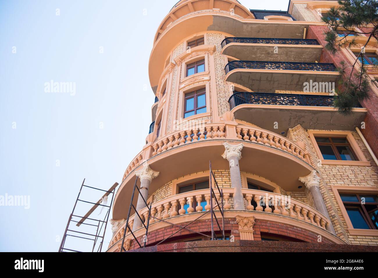 Modern apartment complex design. Panoramic view Stock Photo - Alamy