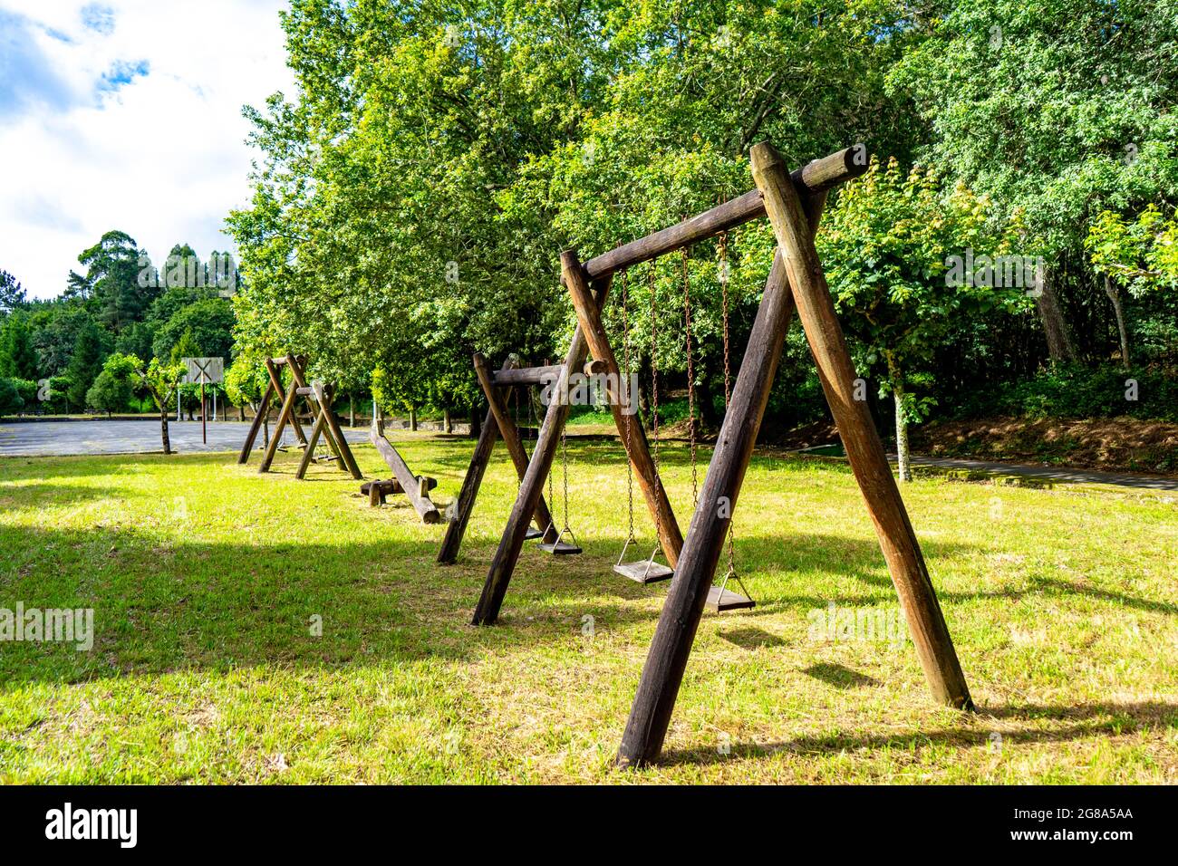 Forest adventure playground hi-res stock photography and images - Alamy