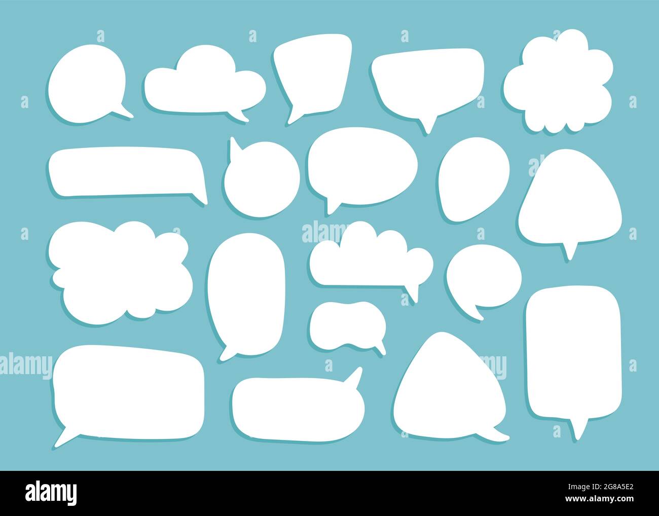 Collection of speech bubble templates. Vector illustration Stock Vector ...