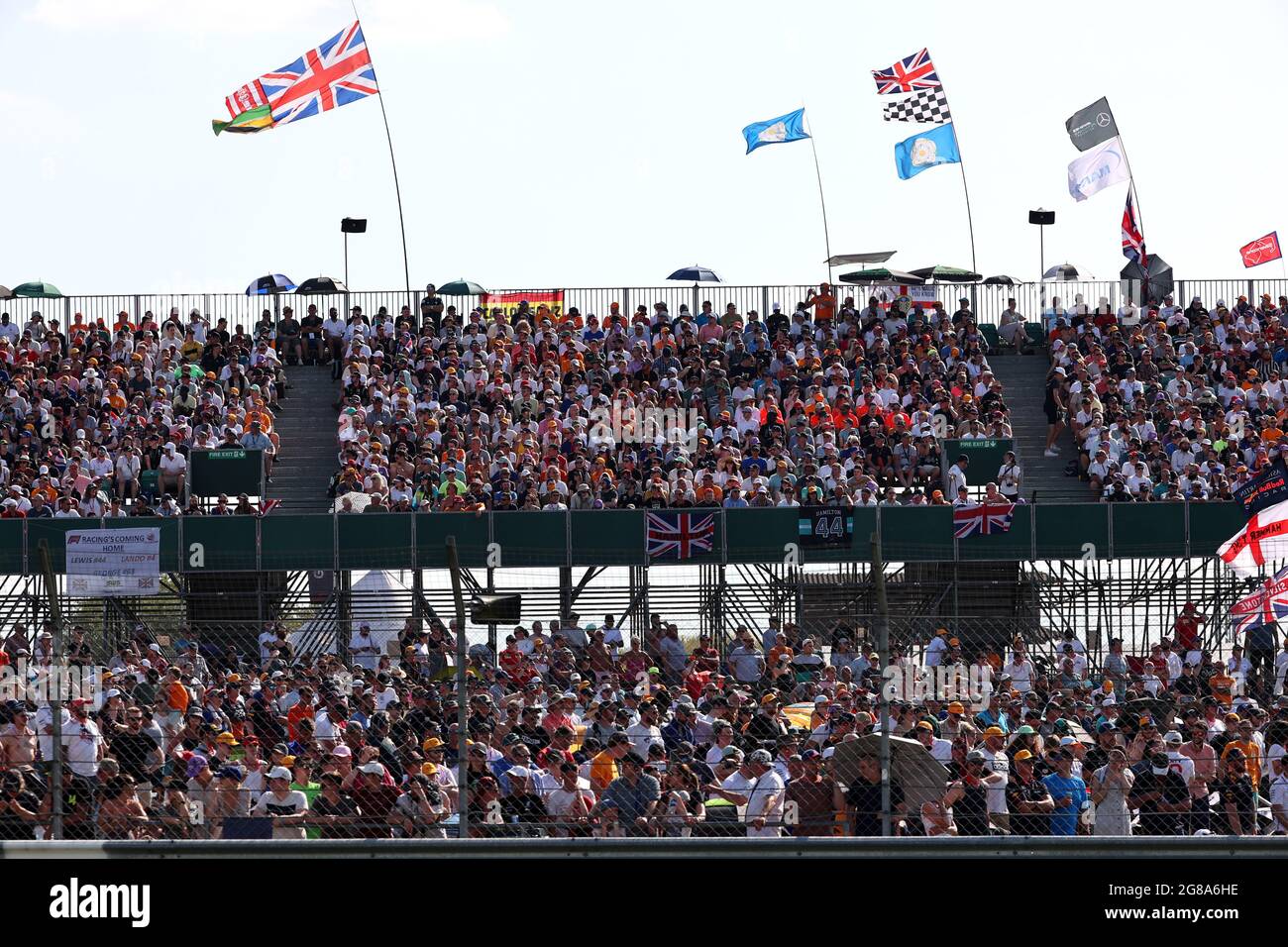 Circuit atmosphere - fans in the grandstand. 18.07.2021. Formula 1 ...