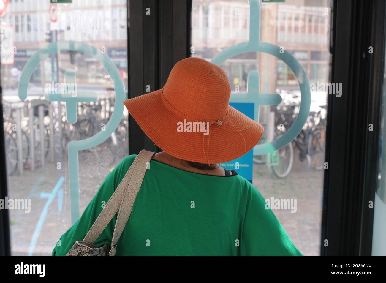 Copenhagen, Denmark.18 July 2021, Public bus transport system in danish ...