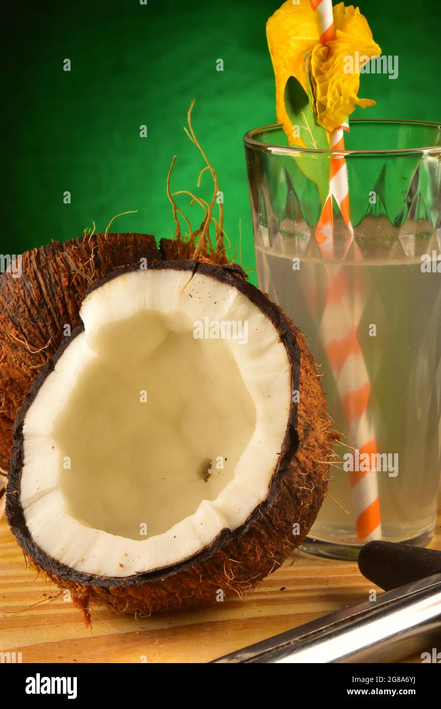 Coconut water a healthy drink for the summer Stock Photo - Alamy