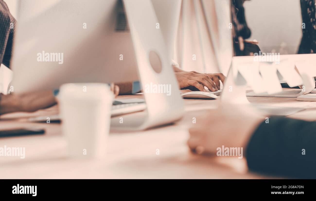 background image office employees in the workplace Stock Photo - Alamy