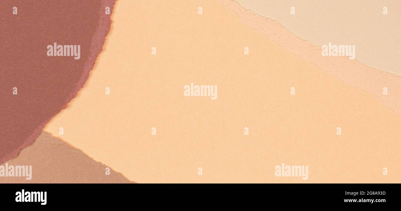 Torn grunge ripped beige brown geometric paper background. Colorful ...
