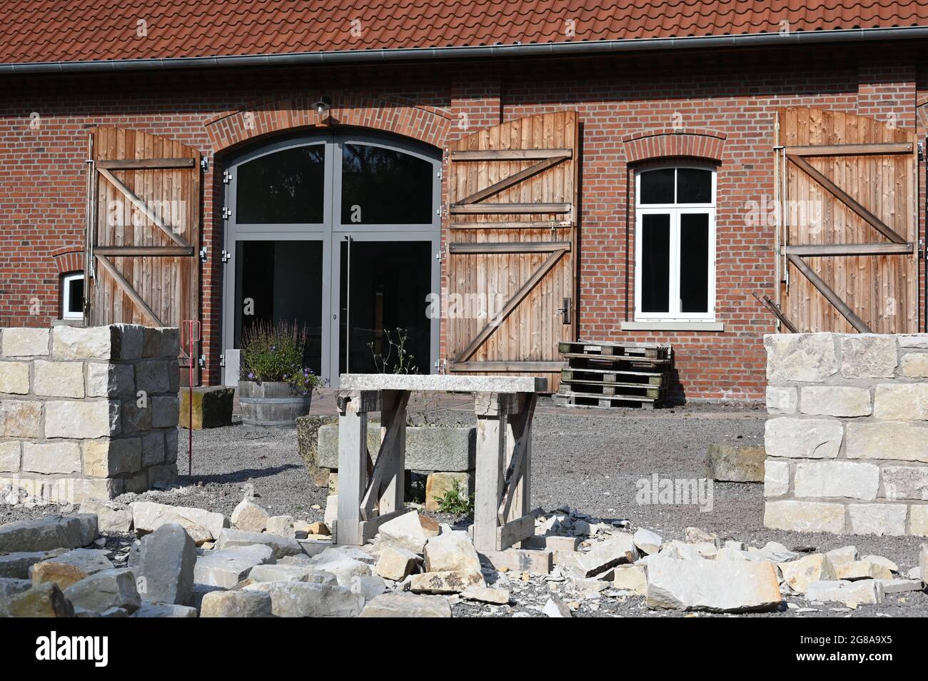 Stylish renovation of an old farm with the construction of a rustic ...