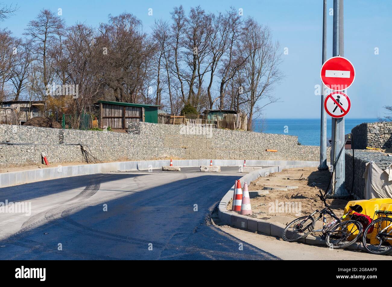 Traffic is not permitted. Road signs. Passage is forbidden. Road ...