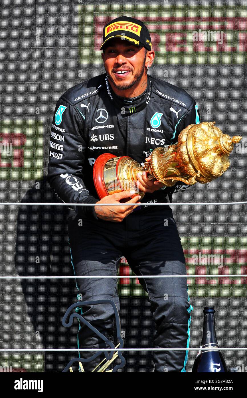 Silverstone, UK. 18th July, 2021. Race winner Lewis Hamilton (GBR ...