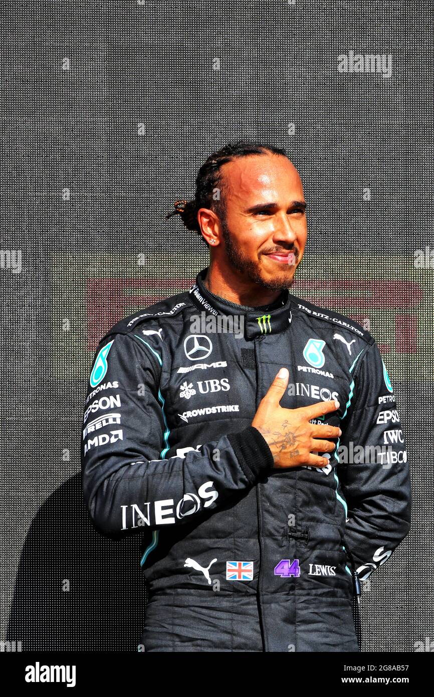 Silverstone, UK. 18th July, 2021. Race winner Lewis Hamilton (GBR ...