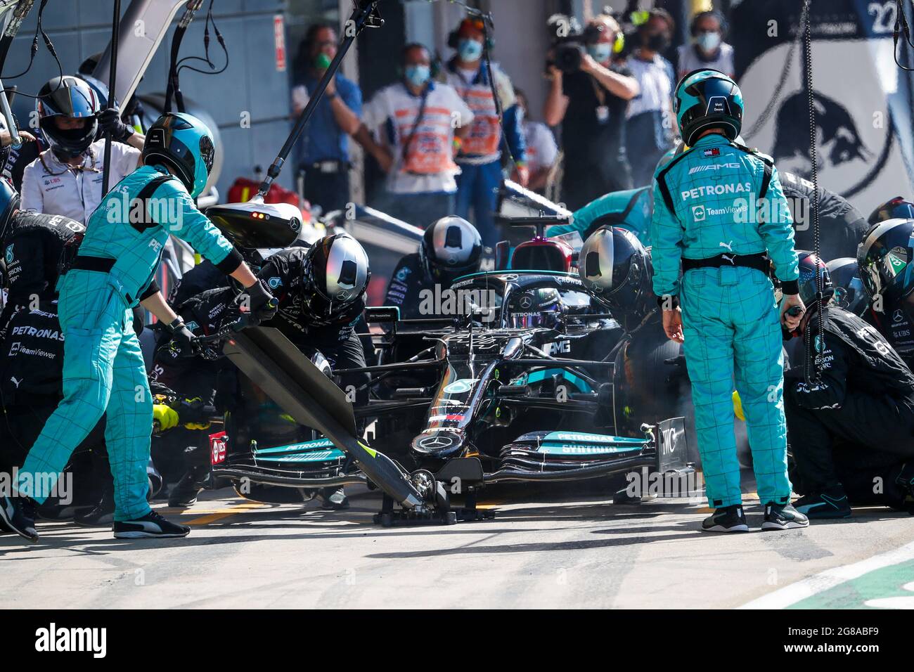 Silverstone, UK. 18th July, 2021. # 44 Lewis Hamilton (GBR, Mercedes ...