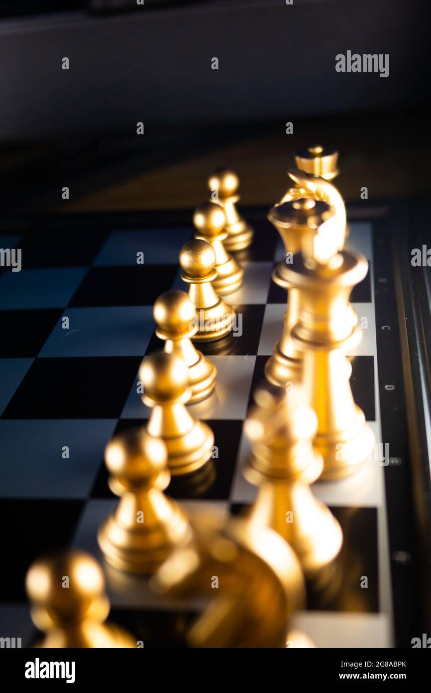 Chess pieces in starting position hi-res stock photography and images ...