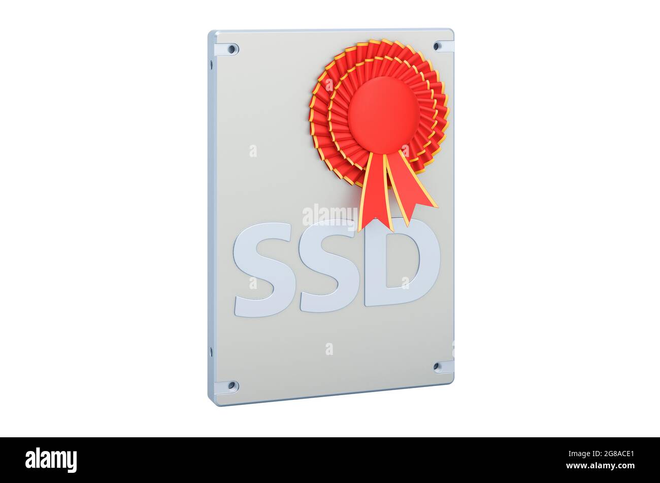 SSD with best choice badge, 3D rendering isolated on white background ...