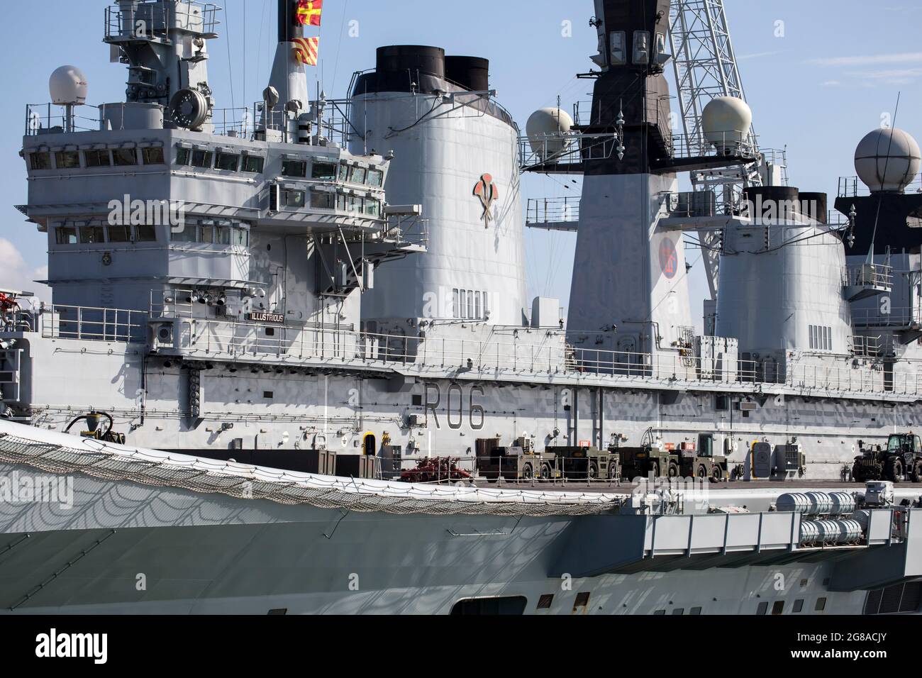 HMS Illustrious prepares to decommission Portsmouth Stock Photo - Alamy