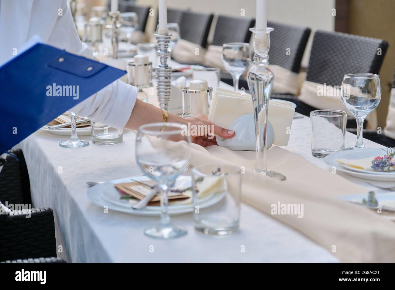 Catering for events, banquet decorated table, table setting decoration ...