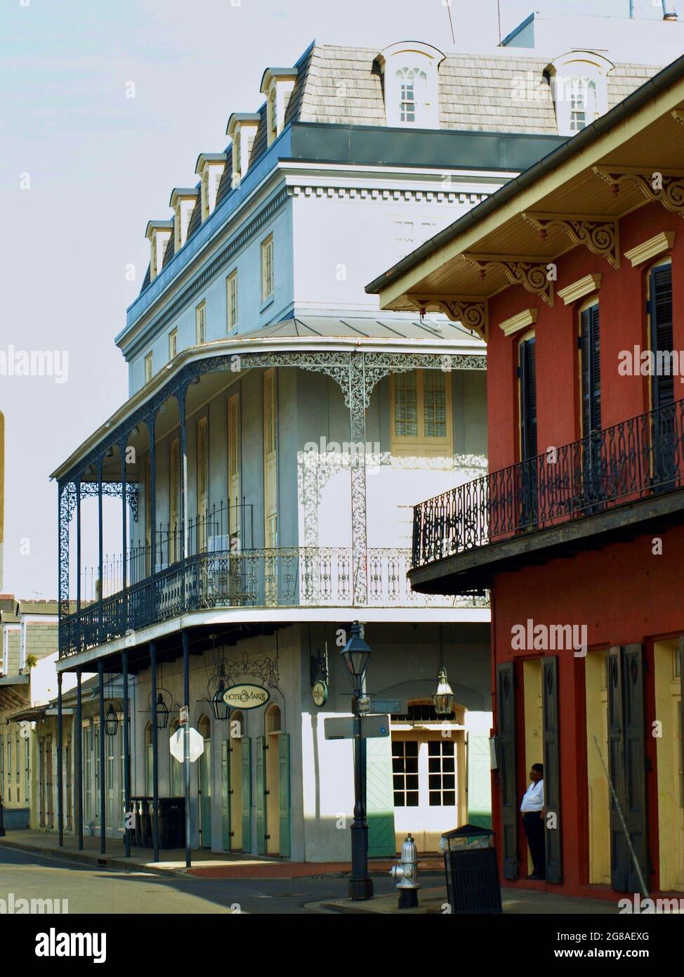 The beautiful architecture and wrought iron balconies of the French ...