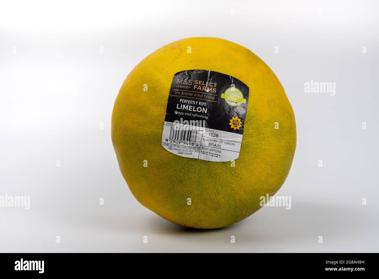 Limelon fruit isolated on white. Limelon is a New Hybrid Fruit, Half ...