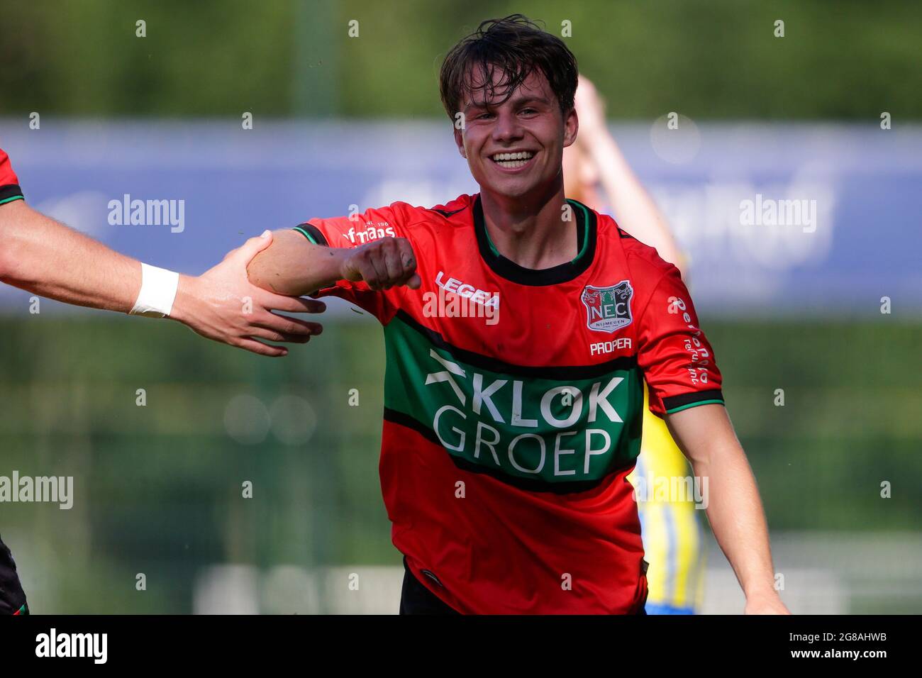 WEURT, NETHERLANDS - JULY 17: Dirk Proper of NEC Nijmen celebrates ...