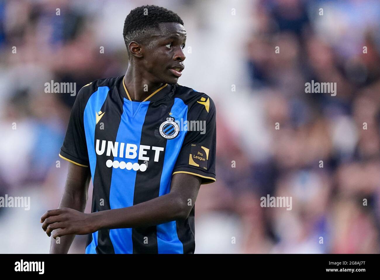 BRUGGE, BELGIUM - JULY 17: Noah Mbamba of Club Brugge during the Pro ...
