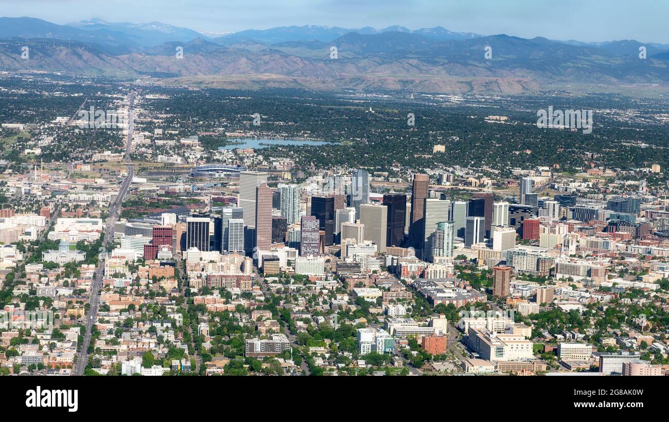 Aerial denver city hi-res stock photography and images - Alamy