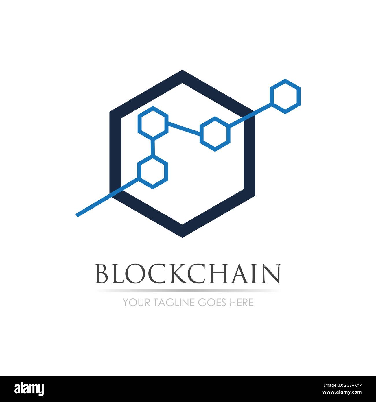 Block Chain Logo Technology Icon. Digital Vector Modern Symbol. Company ...