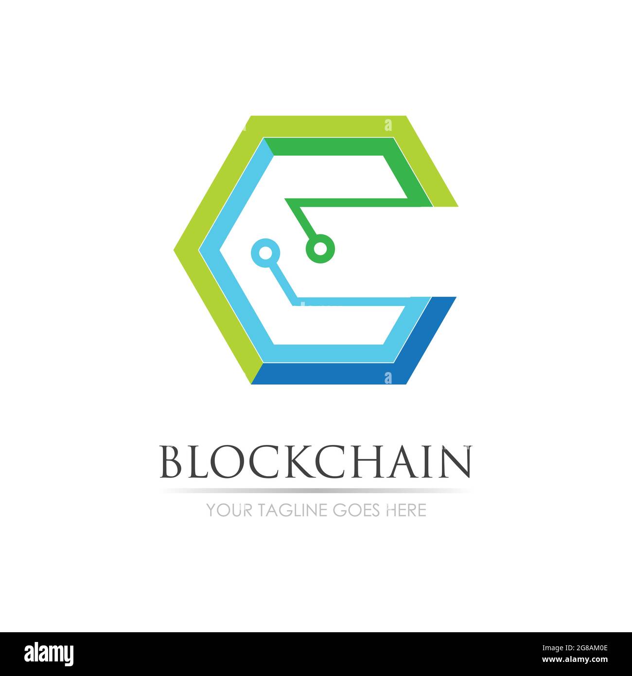Block Chain Logo Technology Icon. Digital Vector Modern Symbol. Company ...