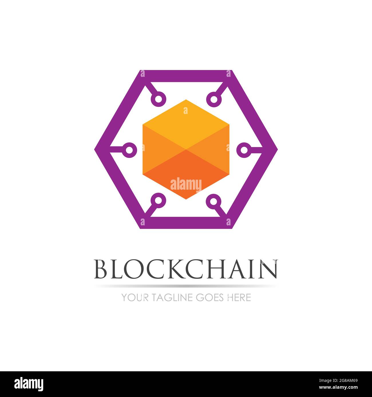 Block Chain Logo Technology Icon. Digital Vector Modern Symbol. Company ...