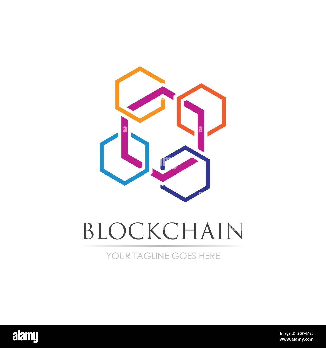 blockchain logo and symbol design template Stock Vector Image & Art - Alamy