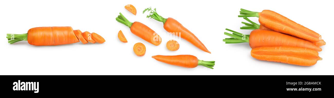 Carrot isolated on white background . Set or collection Stock Photo - Alamy