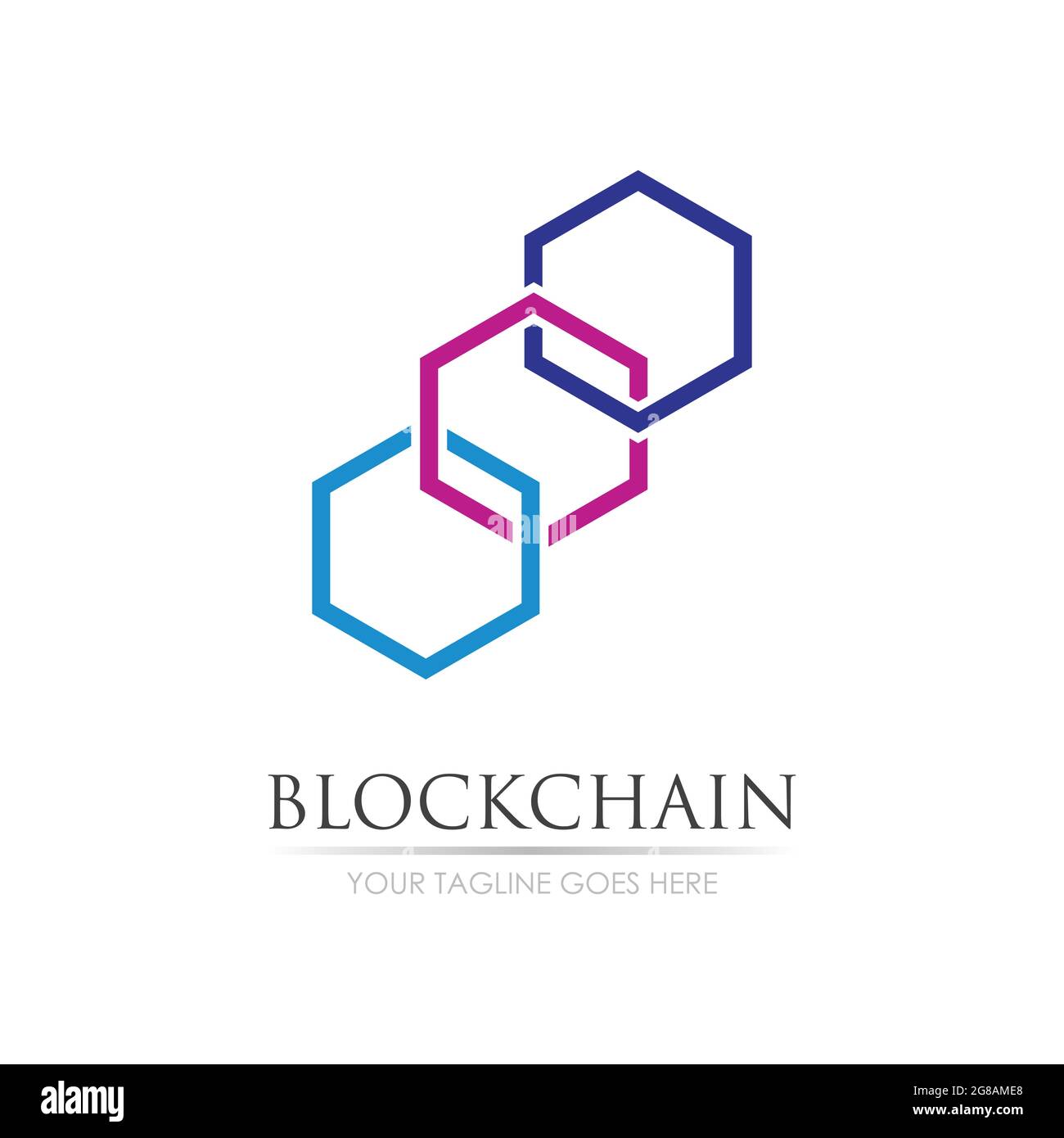 Block Chain Logo Technology Icon. Digital Vector Modern Symbol. Company ...