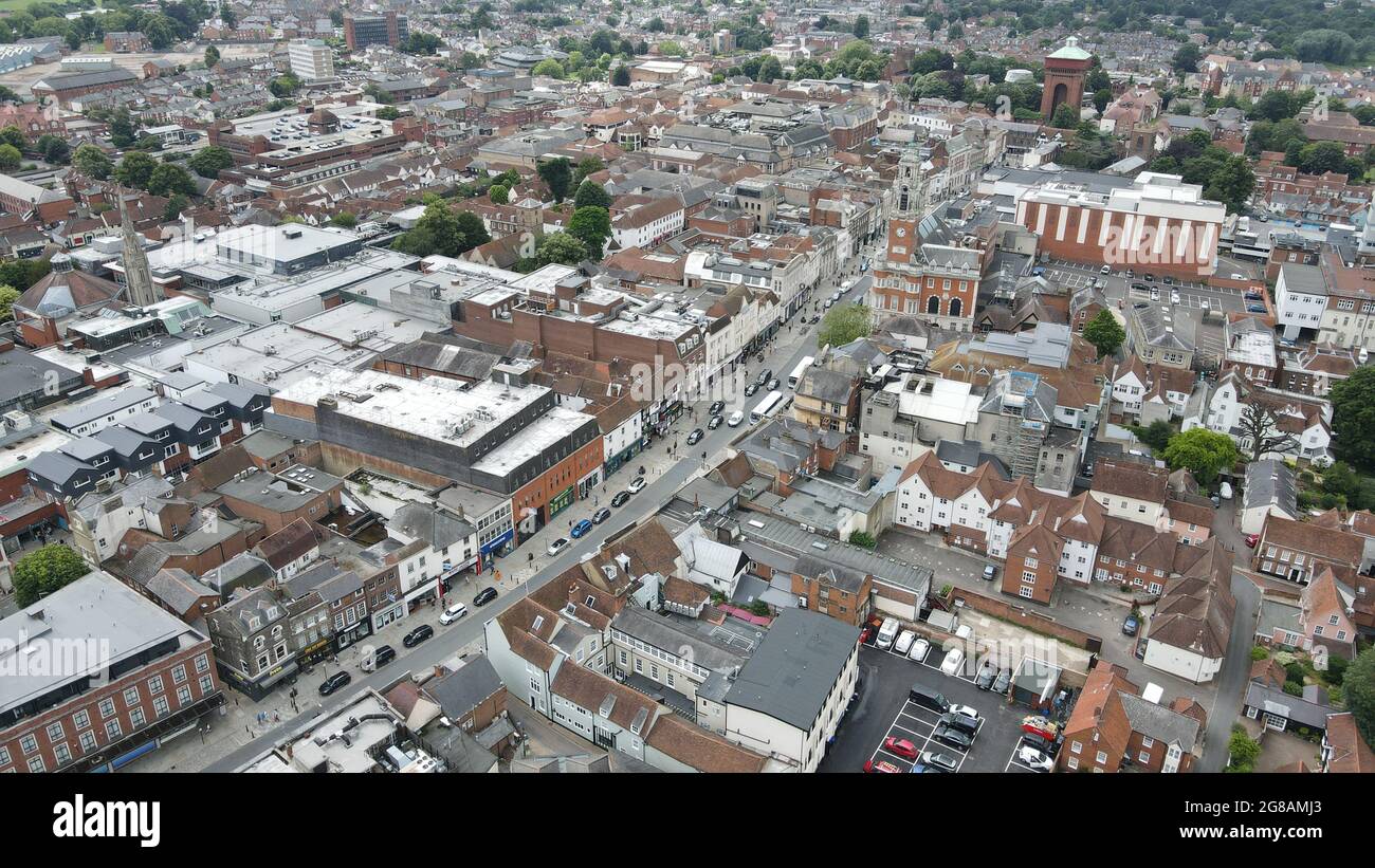 Colchester Essex UK , town centre aerial image Stock Photo - Alamy
