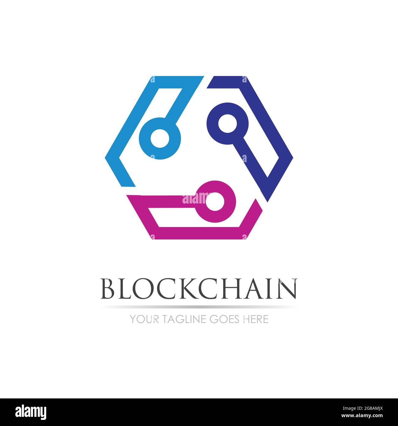 Block Chain Logo Technology Icon. Digital Vector Modern Symbol. Company ...