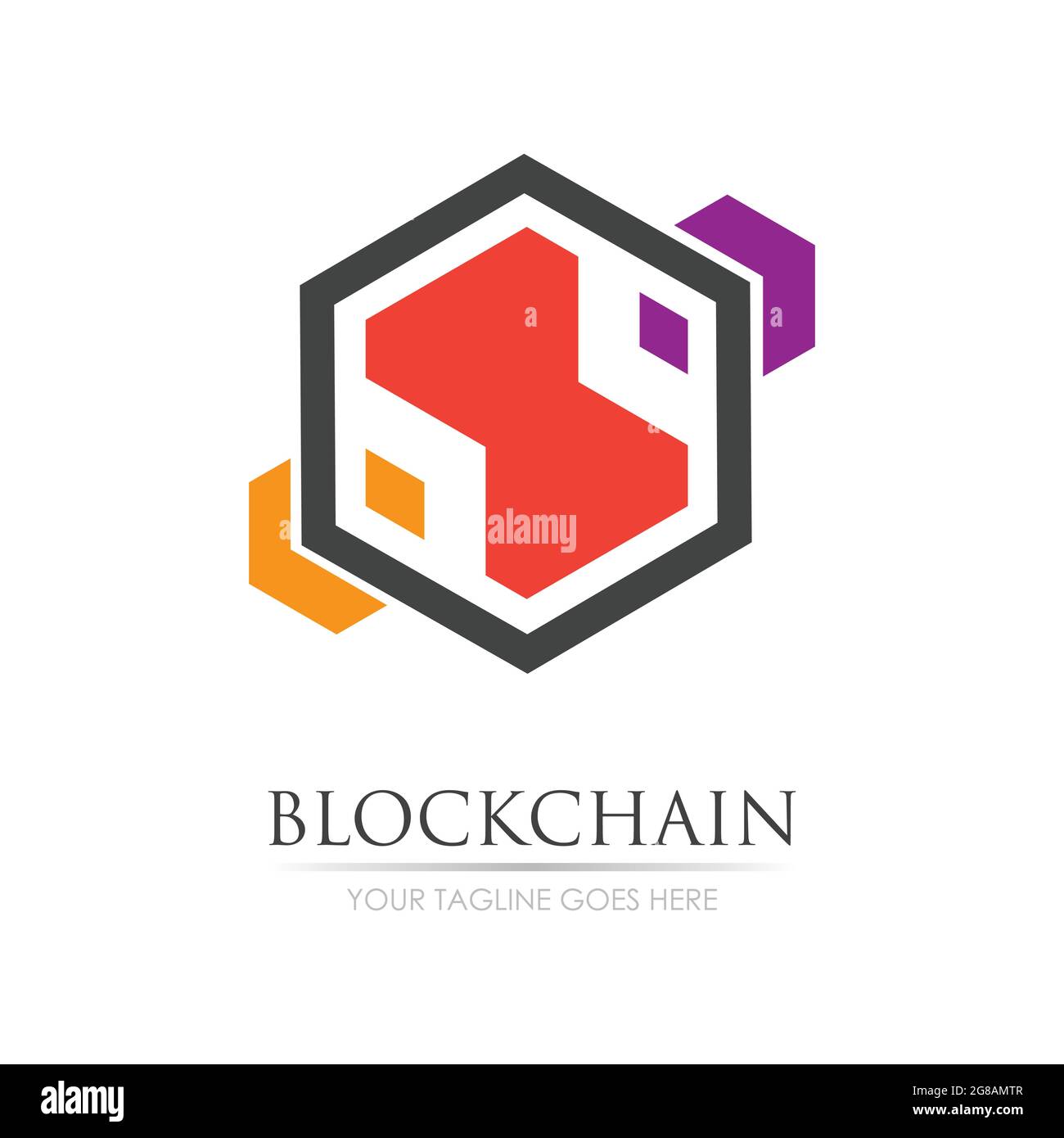 Block Chain Logo Technology Icon. Digital Vector Modern Symbol. Company ...