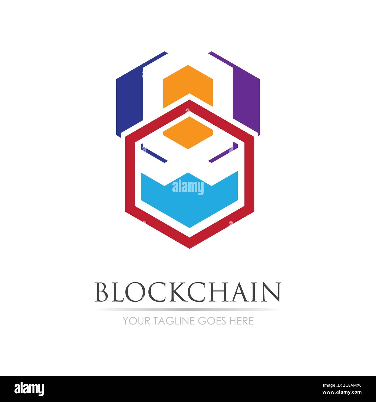Block Chain Logo Technology Icon. Digital Vector Modern Symbol. Company ...