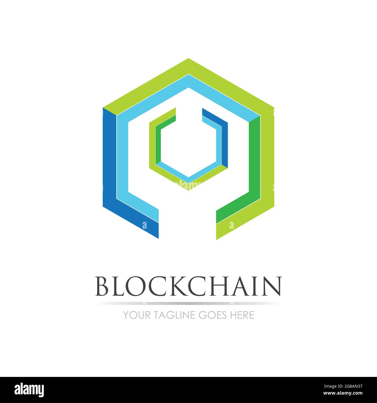 Block Chain Logo Technology Icon. Digital Vector Modern Symbol. Company ...