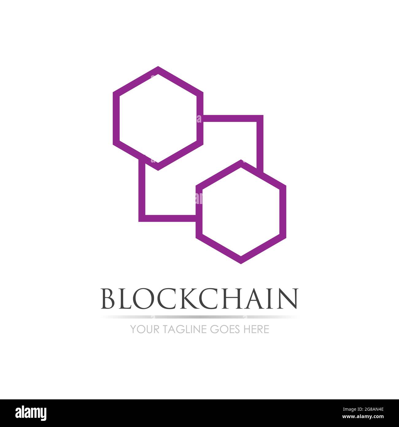 Block Chain Logo Technology Icon. Digital Vector Modern Symbol. Company ...
