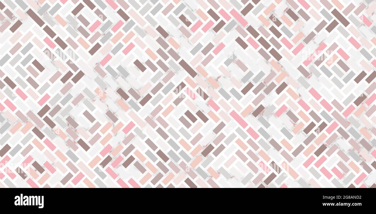 Abstract geometric seamless rectangle pattern. Pastel color of pink ...