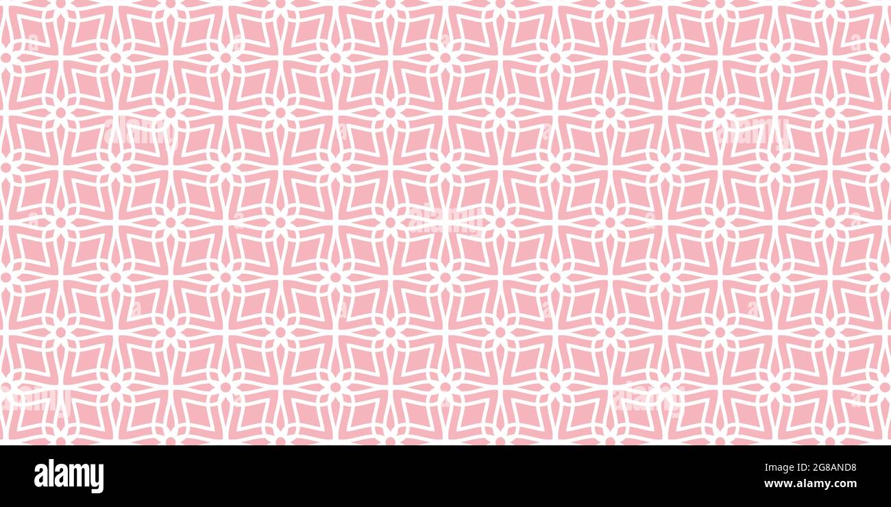 Abstract geometric seamless pattern floral design. Elegant of pink ...